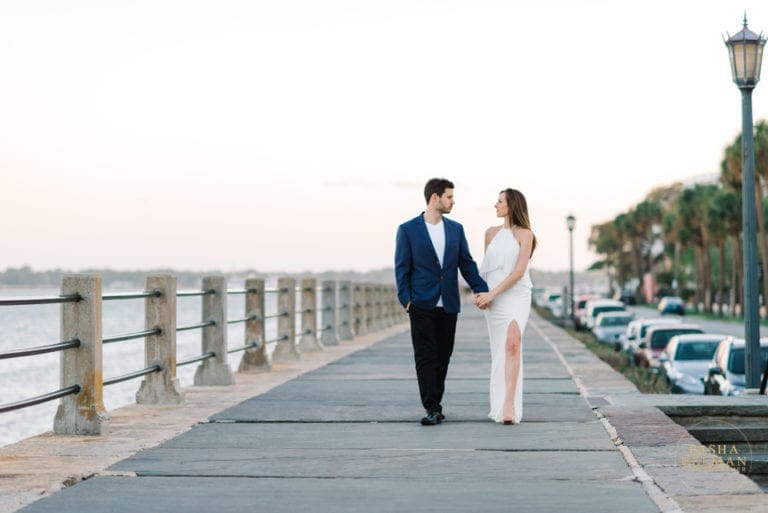A Downtown Charleston Engagement Session with Timeless Outfits