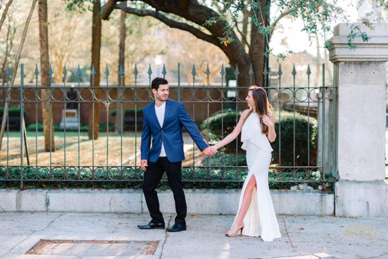 A Downtown Charleston Engagement Session with Timeless Outfits